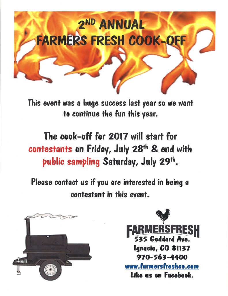 Looking for Contestants for the 2nd Annual Farmer's Fresh Cook-Off ...