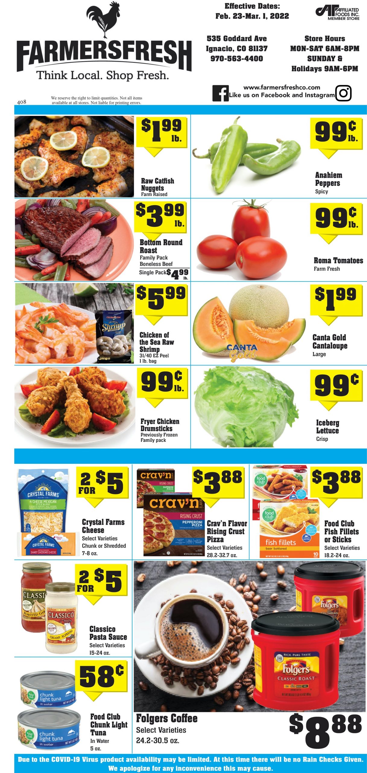 FFM Sale Feb 23-Mar 1, 2022 pg. 1 - Farmers Fresh Market